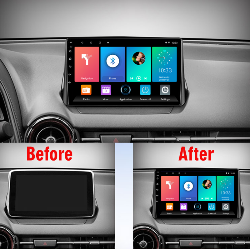 AUTORADIO NAVIGATORE 9" MAZDA CX3 ANDROID 10 4GB RAM 64 GB ROM DAL 2018 ...